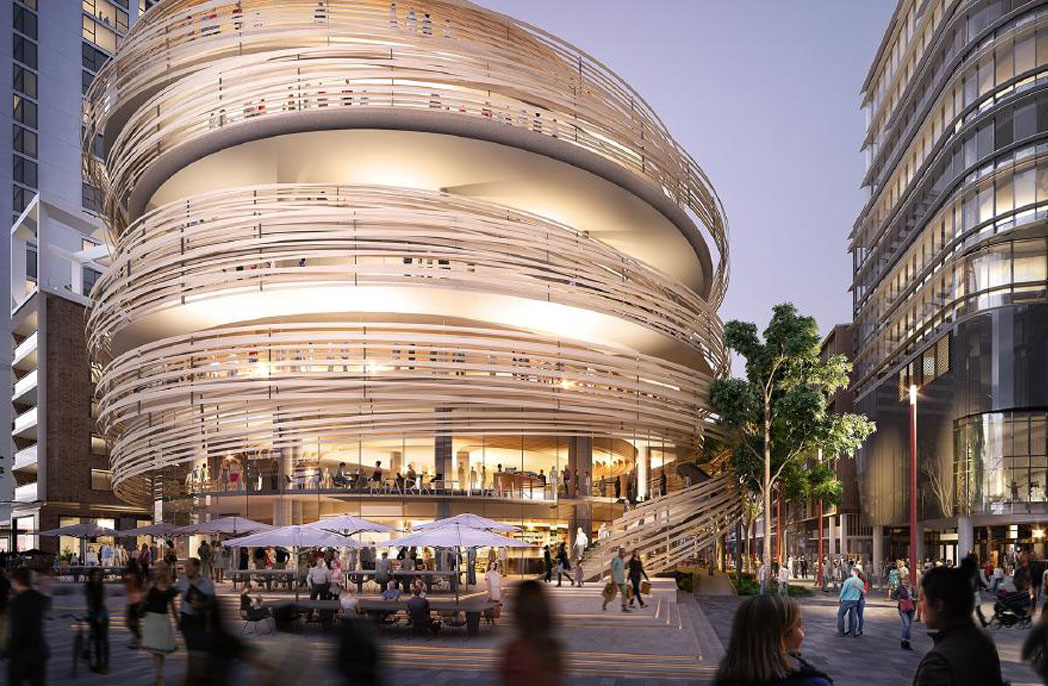 See behind Darling Exchange at prefabAUS | Australian Design Review