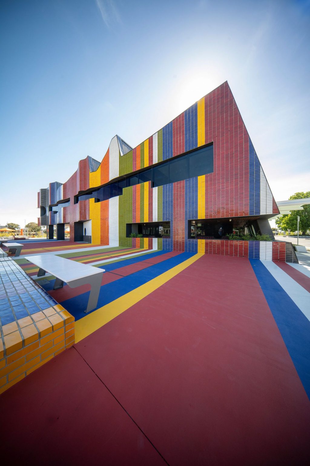 Lyons covers Springvale Community Hub with "rainbow" of glazed bricks ...